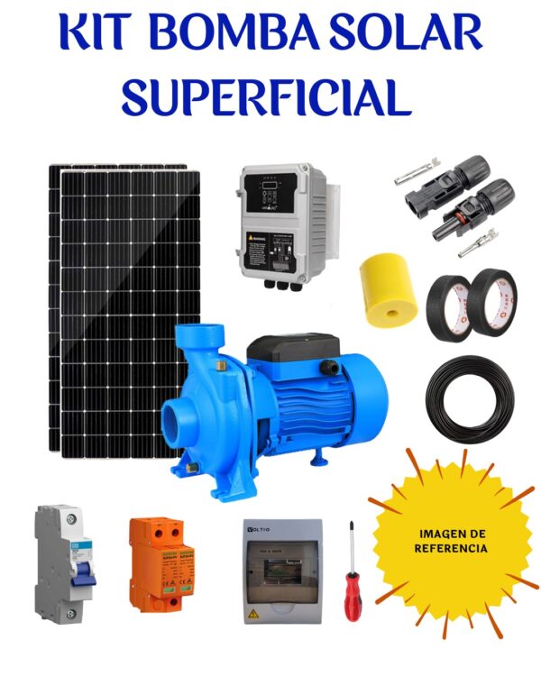 KIT BOMBA SOLAR DE SUPERFICIE 750W-MAX ALT 65M-MAX FLOW 3M3/H-72VDC ...